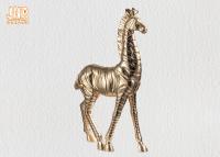 China Standing Gold Leaf Polyresin Animal Figurines Zebra Sculpture Table Statue Decor for sale