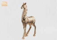 China Standing Gold Leaf Polyresin Animal Figurines Zebra Sculpture Table Statue Decor for sale