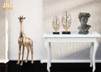 China Gold Leaf Fiberglass Giraffe Sculpture Standing Animal Figurines Table Statue for sale