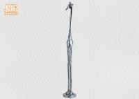 China 183cm H Silver Mosaic Glass Polyresin Animal Figurines Giraffe Sculpture Floor Statue for sale