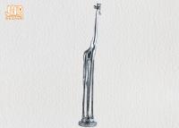 China 183cm H Silver Mosaic Glass Polyresin Animal Figurines Giraffe Sculpture Floor Statue for sale