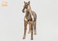 China Decorative Gold Leaf Polyresin Animal Figurines Horse Sculpture Table Statue for sale