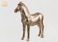 China Decorative Gold Leaf Polyresin Animal Figurines Horse Sculpture Table Statue for sale
