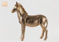 China Decorative Gold Leaf Polyresin Animal Figurines Horse Sculpture Table Statue for sale