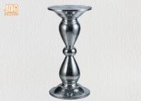 China Silver Mirror Mosaic Fiberglass Pedestal Plant Stand Round Telephone Table for sale