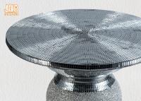 China Lightweight Glass Fiberglass Furniture Pedestal Plant Stand Round Corner Table for sale