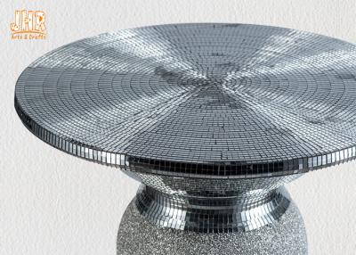 China Lightweight Glass Fiberglass Furniture Pedestal Plant Stand Round Corner Table for sale