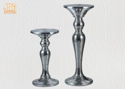 China Silver Mosaic Glass Fiberglass Furniture Round Pedestal End Table Modern Style for sale