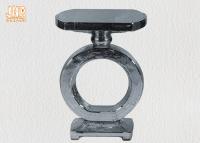 China Silver Mirror Mosaic Fiberglass Furniture Modern Style Pedestal End Table for sale