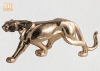 China Gold Foil Polyresin Animal Figurines Indoor Decor for sale