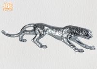 China Polyresin Animal Figurines Glass Tiger Statue for sale