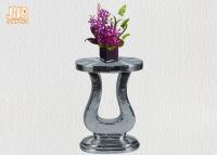 China Oval Top Silver Mirror Mosaic Glass Table / Pedestal for sale