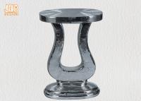 China Oval Top Silver Mirror Mosaic Glass Table / Pedestal for sale