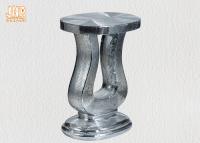 China Oval Top Silver Mirror Mosaic Glass Table / Pedestal for sale