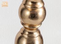 China Classic Gold Leafed Fiberglass Pedestal Plant Stand Round Wedding Decor Items for sale