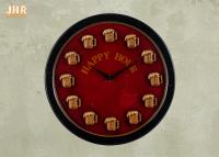 China Round Wood Wall Clock Round Wall Clock Decorative Wall Art Signs Vintage / Retro Style for sale