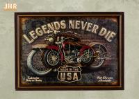 China Resin Motorcycle Wall Decor Antique Wood Pub Signs Decorative Wall Plaques for sale