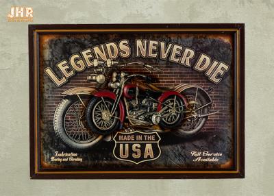 China Resin Motorcycle Wall Decor Antique Wood Pub Signs Decorative Wall Plaques for sale