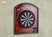 China Antique Wall Dart Board Wooden Wall Plaques Pub Signs Decorative MDF Wall Plaque Signs for sale