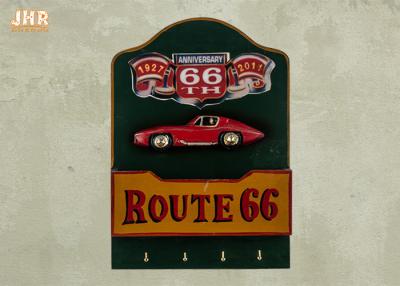 China Resin Car Wall Decor Wood Wall Envelope Holder Decorative Wall Plaques Pub Sign Green Color for sale