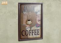 China Coffee Shop Wall Art Sign Decorative Wood Wall Plaques Antique Home Wall Decor for sale