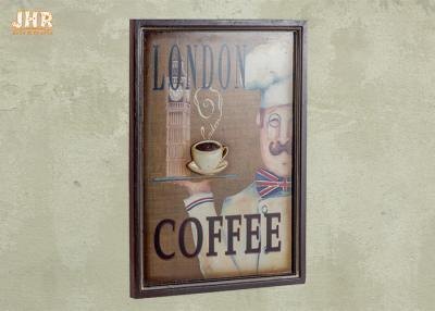 China Coffee Shop Wall Art Sign Decorative Wood Wall Plaques Antique Home Wall Decor for sale