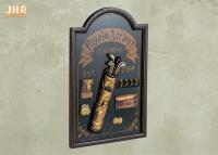 China Golf Club Wall Art Signs Antique Wood Wall Plaques Pub Sign Black Color for sale