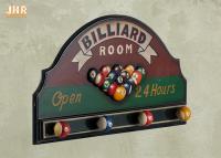 China Billiard Room Wall Decor Antique Wooden Wall Signs Decorative Wall Plaques Wood Wall Art Signs for sale