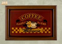 China Decorative Wall Plaques Wooden Wall Signs Coffee Shop Wall Decor Antique Home Decorations for sale