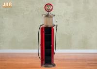 China Red MDF Wooden Gas Pump / Floor CD Rack 5 Layers for sale