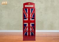 China Antique Wooden Floor Cabinet Decorative Storage Cabinets Wood CD DVD Storage Rack Red Color for sale