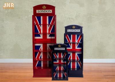 China Antique Wooden Floor Cabinet Decorative Storage Cabinets Wood CD DVD Storage Rack Red Color for sale