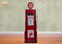 China Gas Pump Storage Rack Antique Decorative Wood Storage Cabinets Red Color MDF Floor Rack for sale