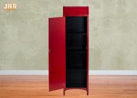 China Antique Wooden CD DVD Storage Organizer Decorative Storage Cabinets Post Box Design Red Color for sale