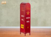 China Antique Wooden CD DVD Storage Organizer Decorative Storage Cabinets Post Box Design Red Color for sale