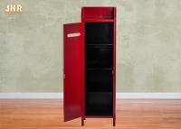 China Wood Floor Storage Cabinets Decorative Wooden Cabinet Red Color Post Box MDF Storage Racks for sale