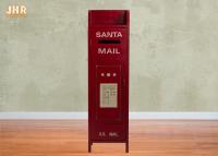 China Wood Floor Storage Cabinets Decorative Wooden Cabinet Red Color Post Box MDF Storage Racks for sale