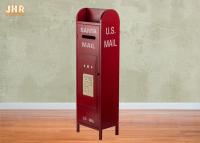 China Wood Floor Storage Cabinets Decorative Wooden Cabinet Red Color Post Box MDF Storage Racks for sale