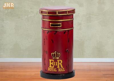 China Red Color Antique Post Box Storage Cabinet Wooden Floor Rack MDF CD DVD Storage Cabinets for sale