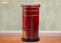 China Red Color Antique Post Box Storage Cabinet Wooden Floor Rack MDF CD DVD Storage Cabinets for sale