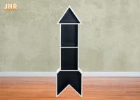 China Arrow Shape Storage Cabinet Decorative Wooden Cabinet Wood Floor Rack Furniture Green Color for sale