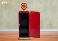 China Yellow Color CD DVD Storage Rack Antique Wood Storage Cabinets Decorative MDF Tabletop Rack Gas Pump for sale