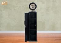 China CD DVD Multimedia Cabinet Wooden Floor Rack Furniture MDF Storage Cabinets Black Color for sale