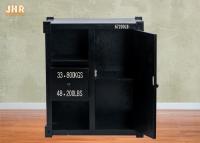 China Antique Storage Cabinets Decorative Wooden Cabinet MDF Floor Rack Furniture Black Color for sale