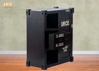 China Antique Storage Cabinets Decorative Wooden Cabinet MDF Floor Rack Furniture Black Color for sale