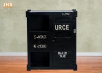 China Antique Storage Cabinets Decorative Wooden Cabinet MDF Floor Rack Furniture Black Color for sale