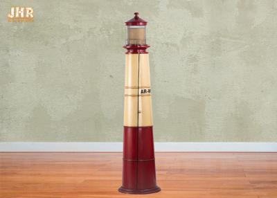 China Lighthouse Shape Wood Cabinet Decorative Wooden Cabinet MDF Storage Cabinets Red Color for sale