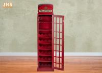 China Indoor Decor Wooden Telephone Booth Wine Bottle Rack for sale