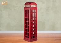 China Indoor Decor Wooden Telephone Booth Wine Bottle Rack for sale