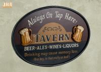 China Vintage Style Club Wall Sign With Resin Beer Photo for sale